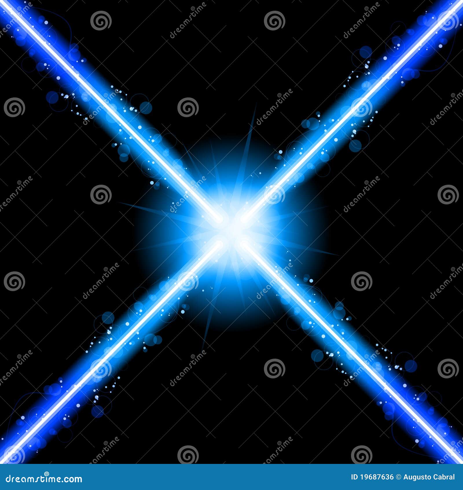 Luces Azules De Neón Del Laser Ilustración del Vector - Ilustración de ...