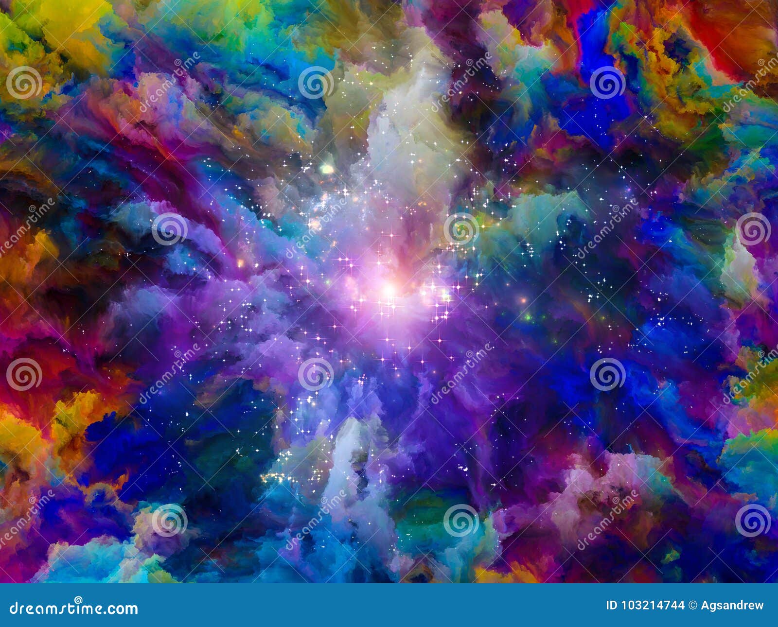 Luces del espacio de color stock de ilustración. Ilustración de ...