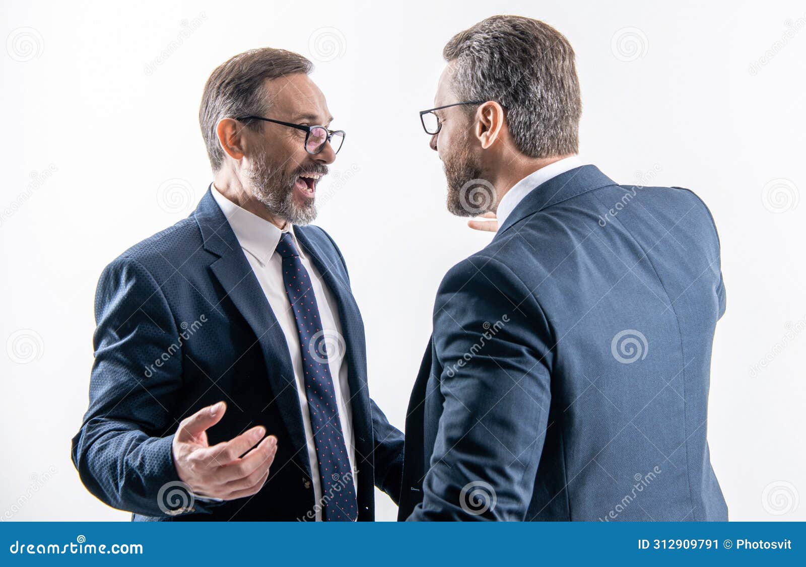 Lucha Entre El Jefe Y El Empleado Lucha De Negocios Dos Hombres De