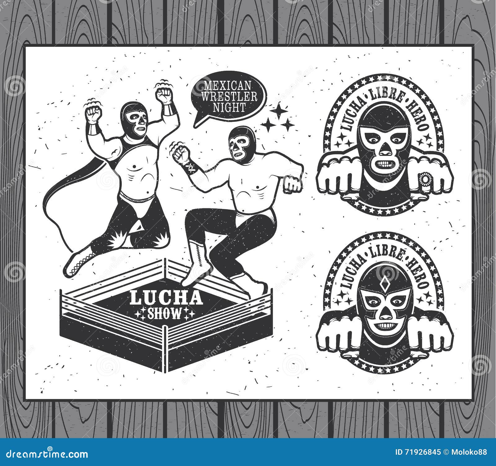 Lucha Libre Collection ilustración del vector. Ilustración de mayo ...