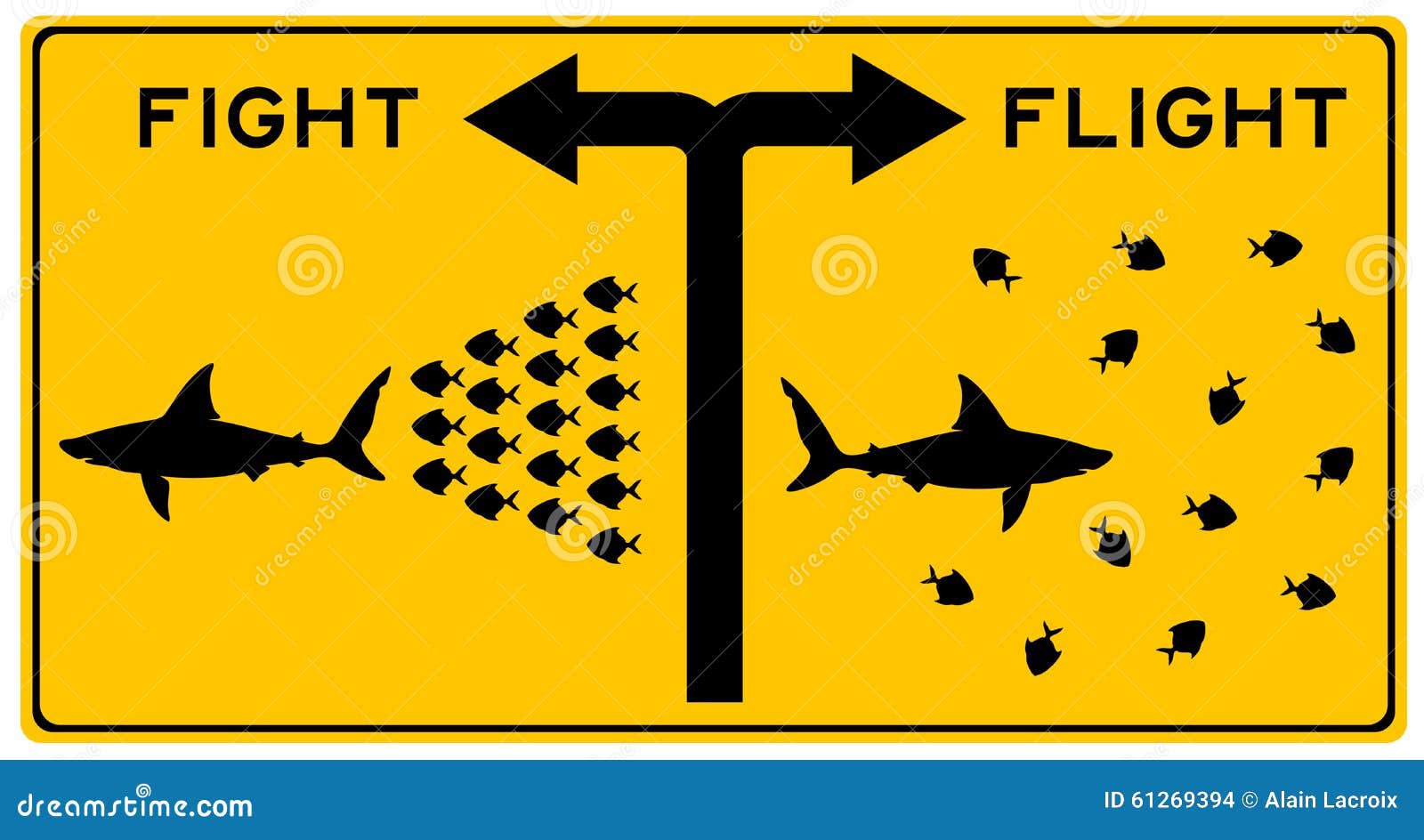 Lucha o huida stock de ilustración. Ilustración de peligro - 61269394