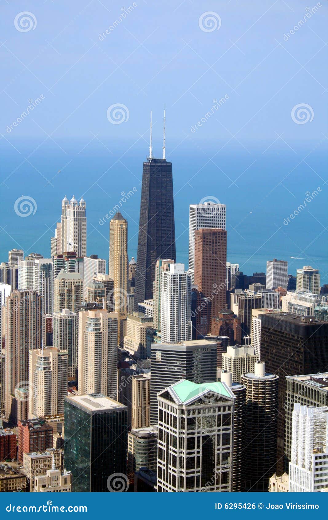 Lucht Mening Van De Horizon Van Chicago Stock Foto - Image of gebouw ...