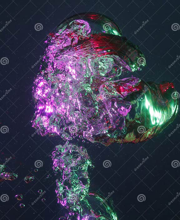 Luchtbellen in water stock afbeelding. Image of stijging - 5654077
