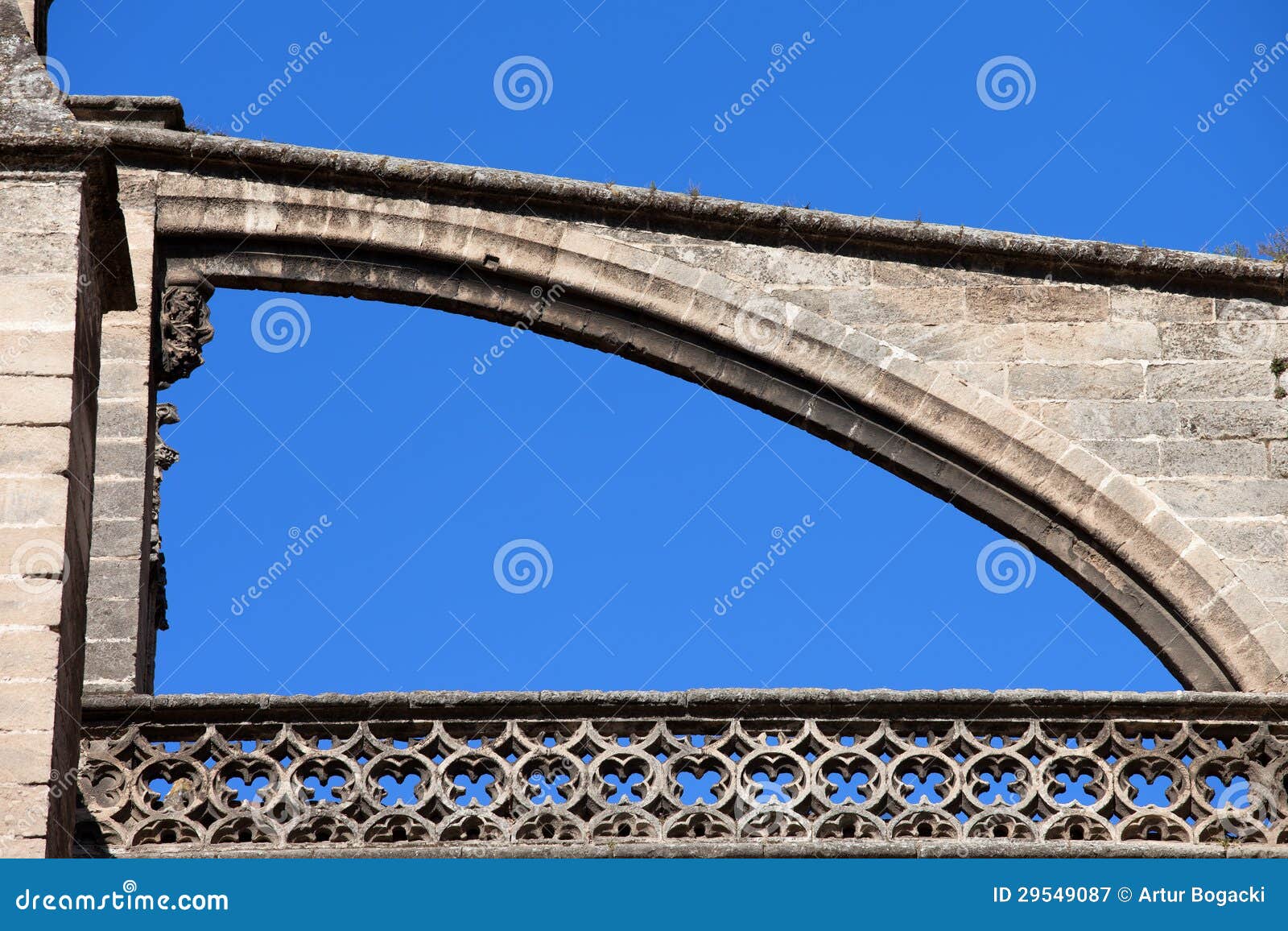 Luchtboog Van De Kathedraal Van Sevilla Stock Afbeelding - Image of ...
