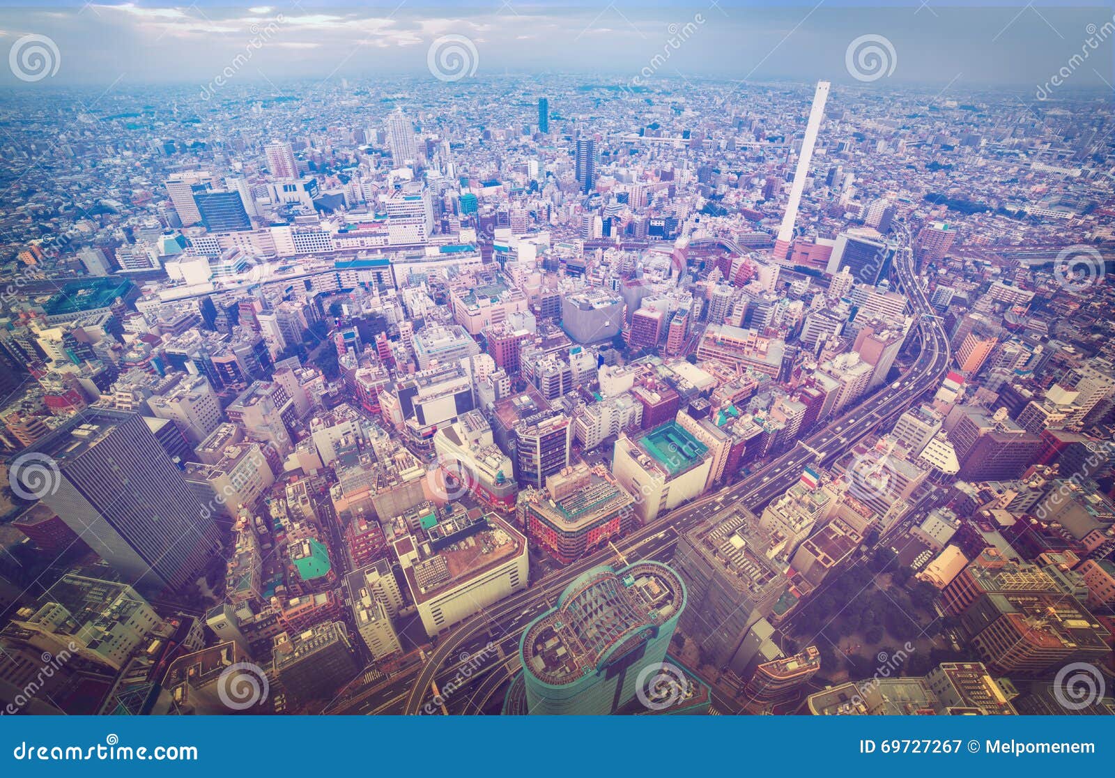 Luchtmening Van Een Drukke Stad Stock Afbeelding - Image of steden ...