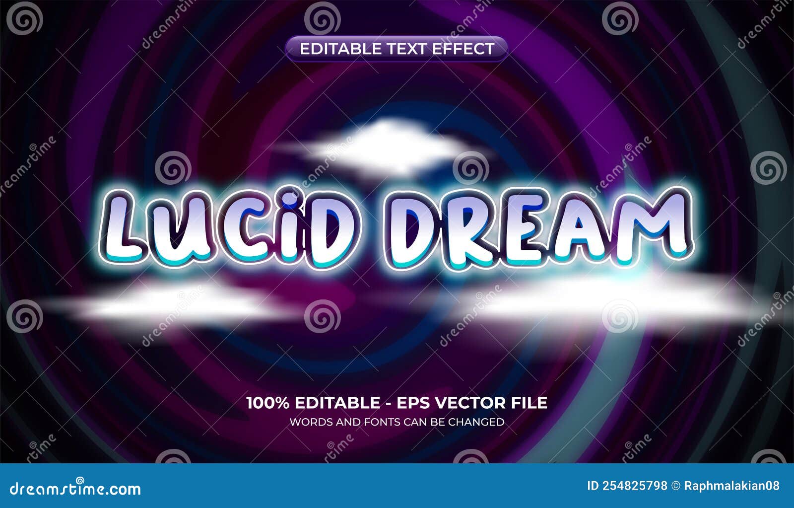 Lucid Dream Text Effect. Editable Hallucination Text Effect with an ...
