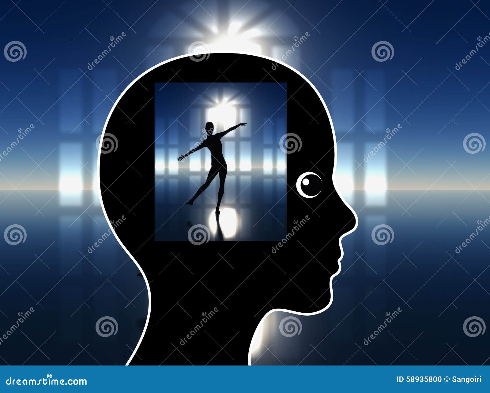 Lucid Dreaming stock illustration. Illustration of daydream - 58935800