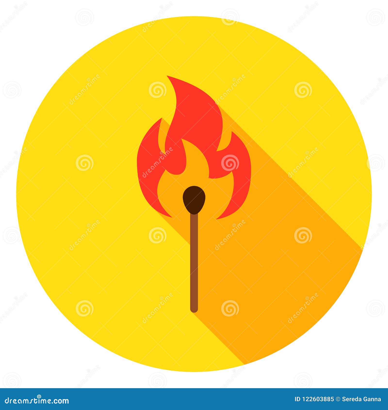 Lucifer Match Circle Icon illustration de vecteur. Illustration du fond ...