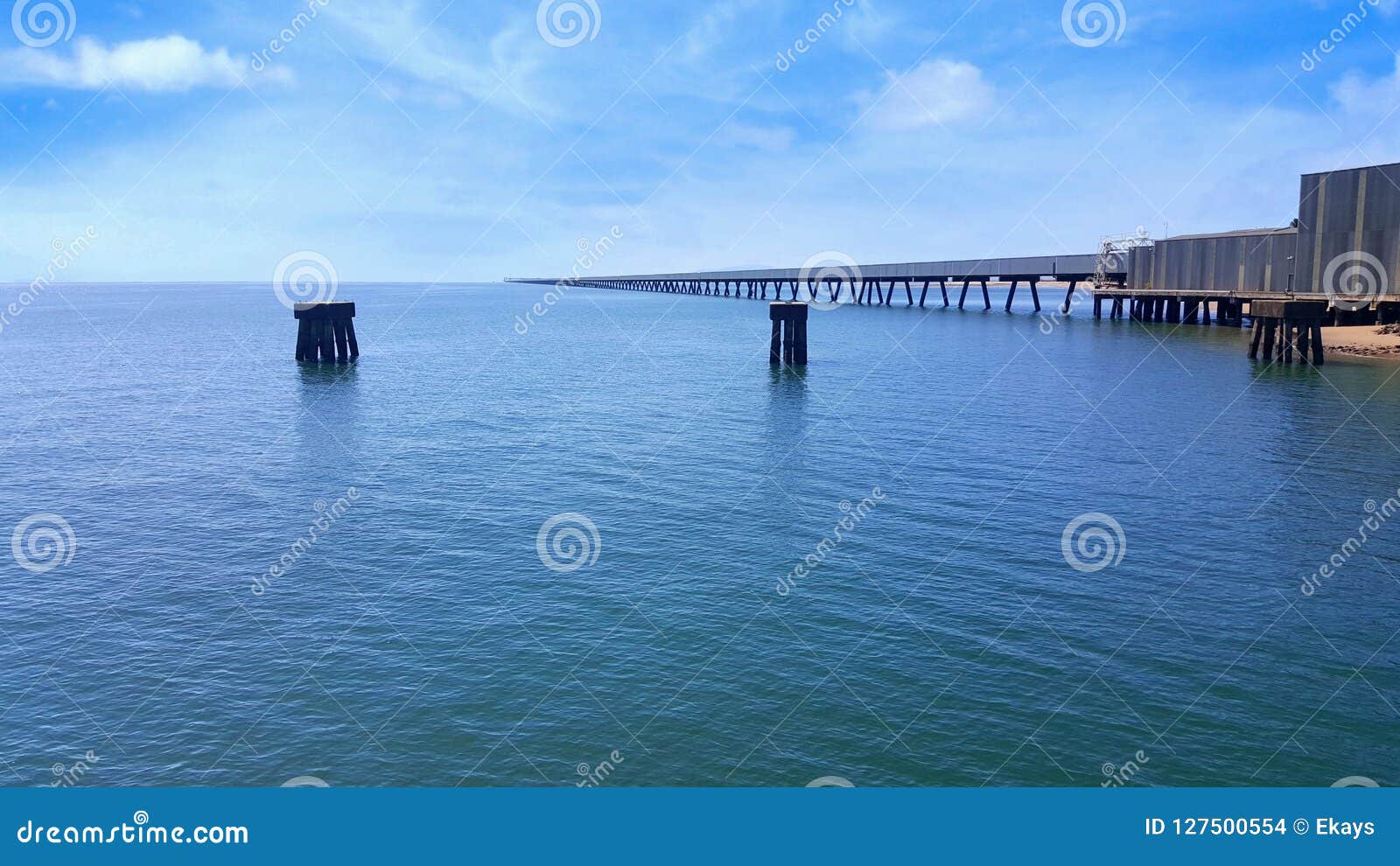 Lucinda Jetty stock photo. Image of blue, rocks, ingham - 127500554