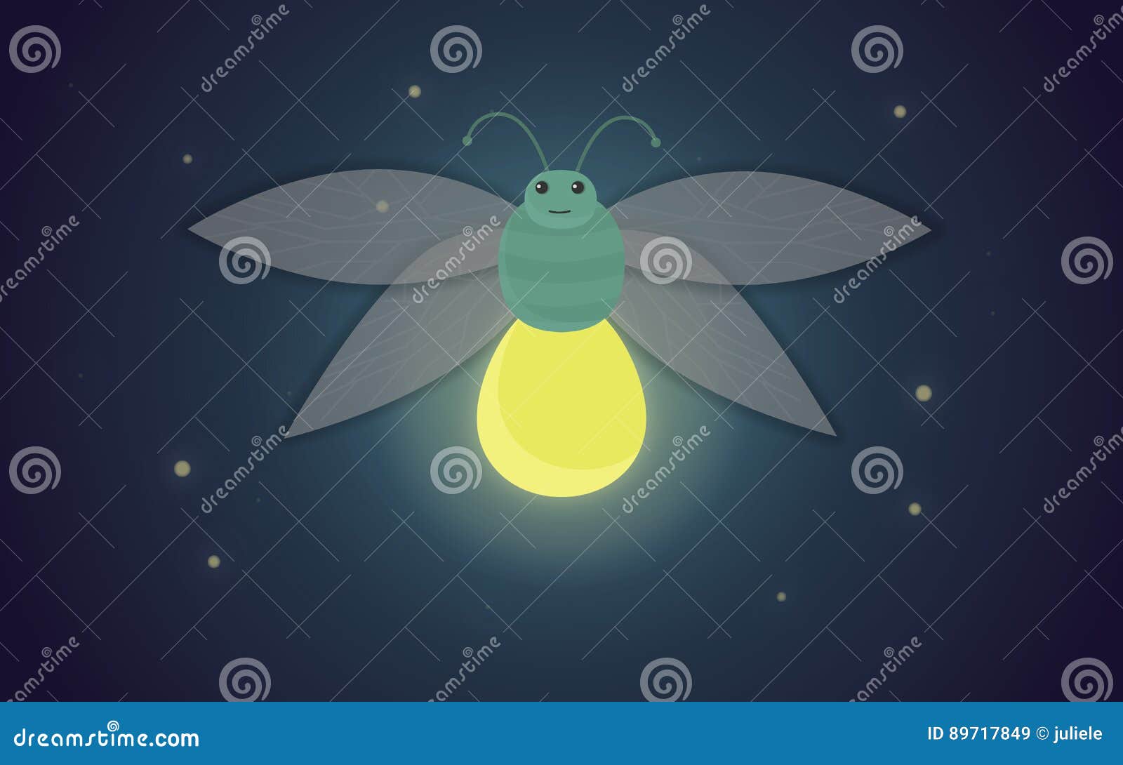 Luciole illustration stock. Illustration du saison, faune - 89717849