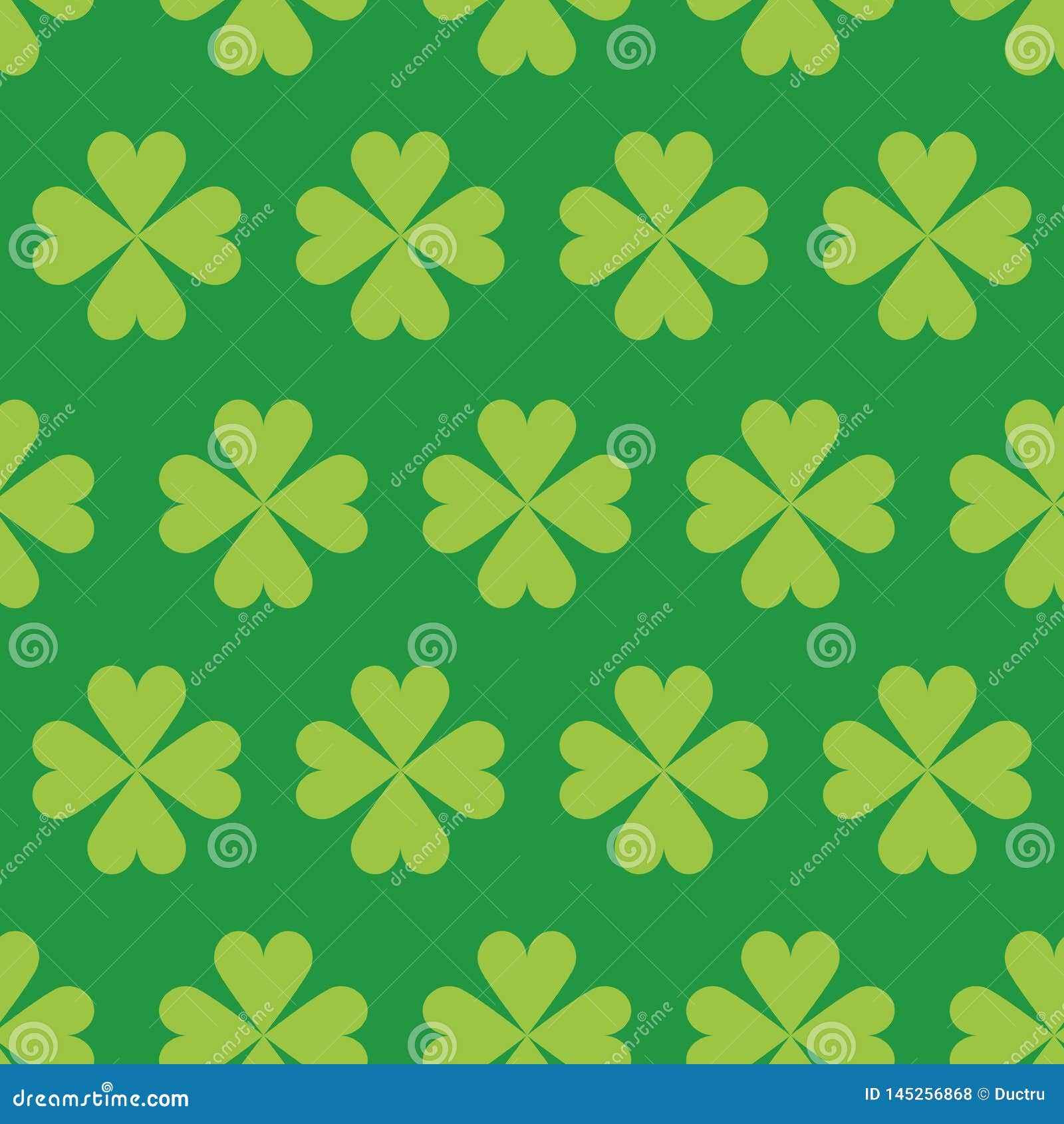 Simple Vector Illustration with Ability To Change. Luck Clover Pattern ...