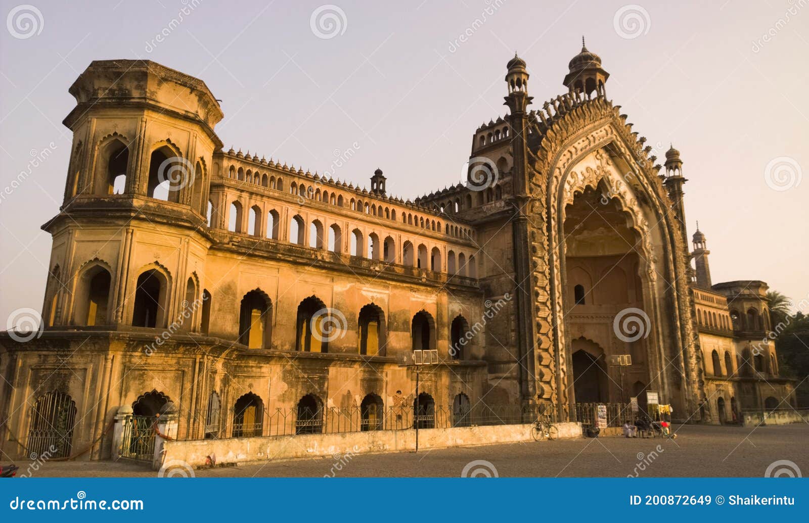 Lucknow Heritage Site Roomi Gate Stock Image - Image of site, building ...