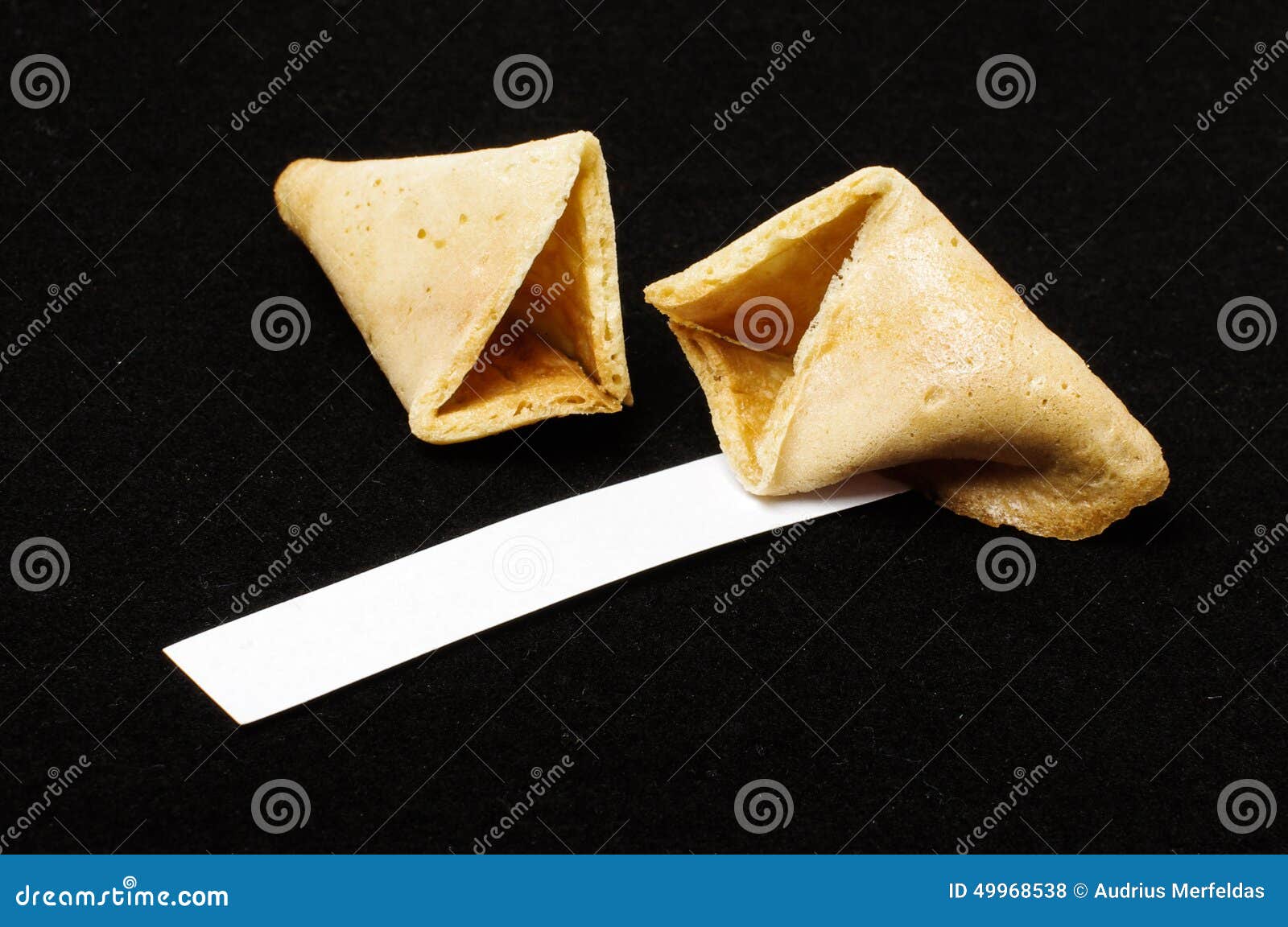 Lucky Biscuit with Blank Paper Inside Stock Photo - Image of greeting ...