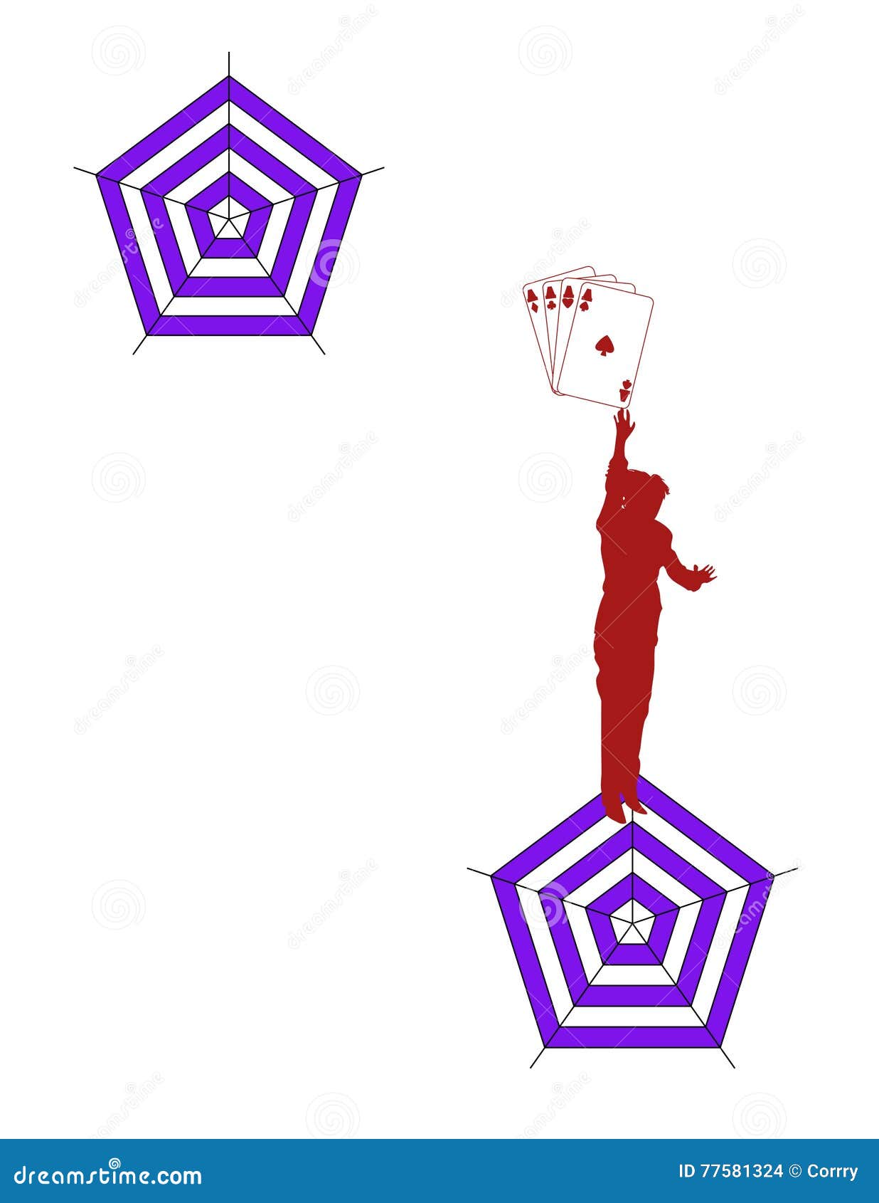 Lucky break stock vector. Illustration of aces, casino - 77581324