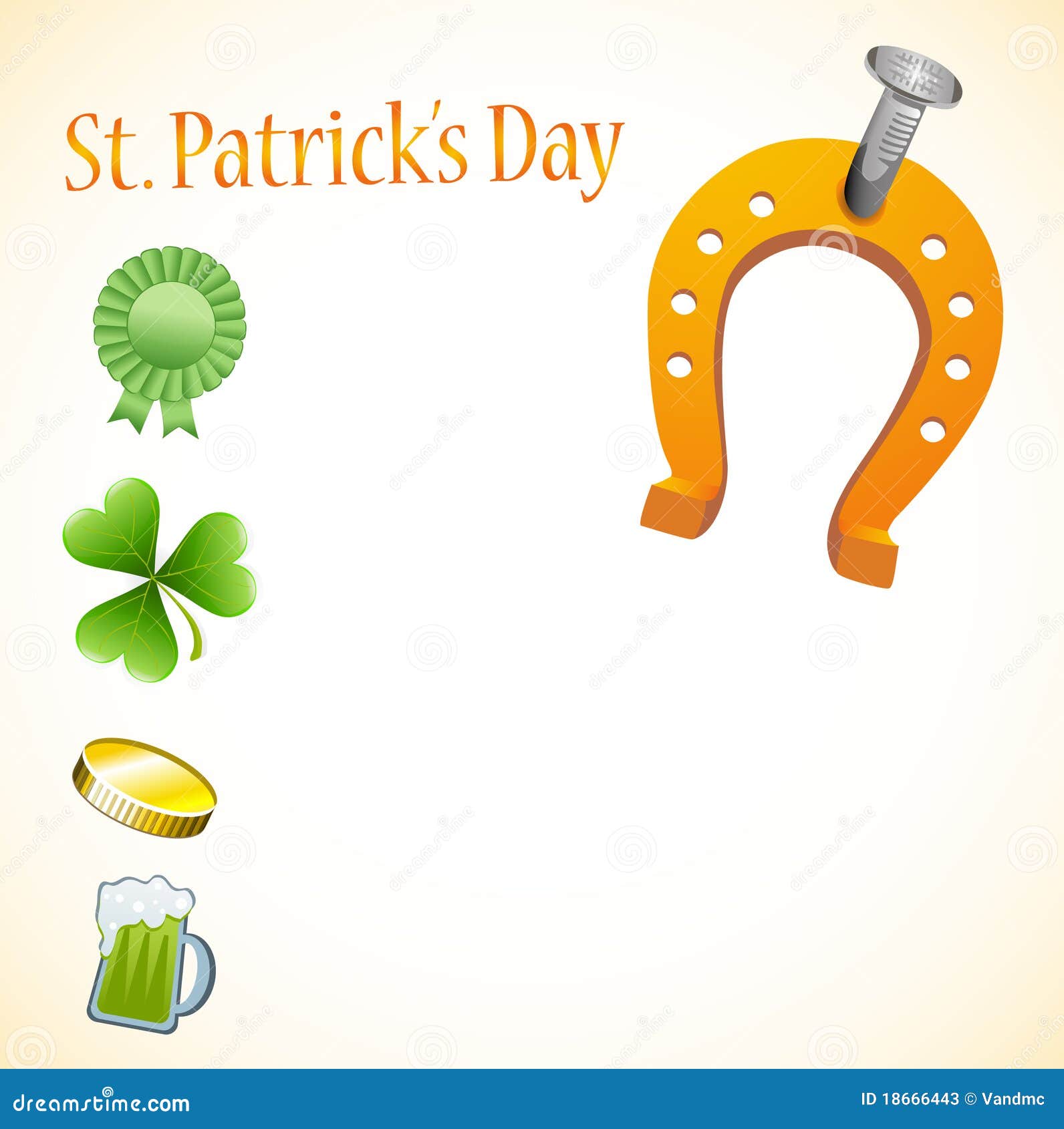 Lucky card illustration stock vector. Illustration of isolated - 18666443