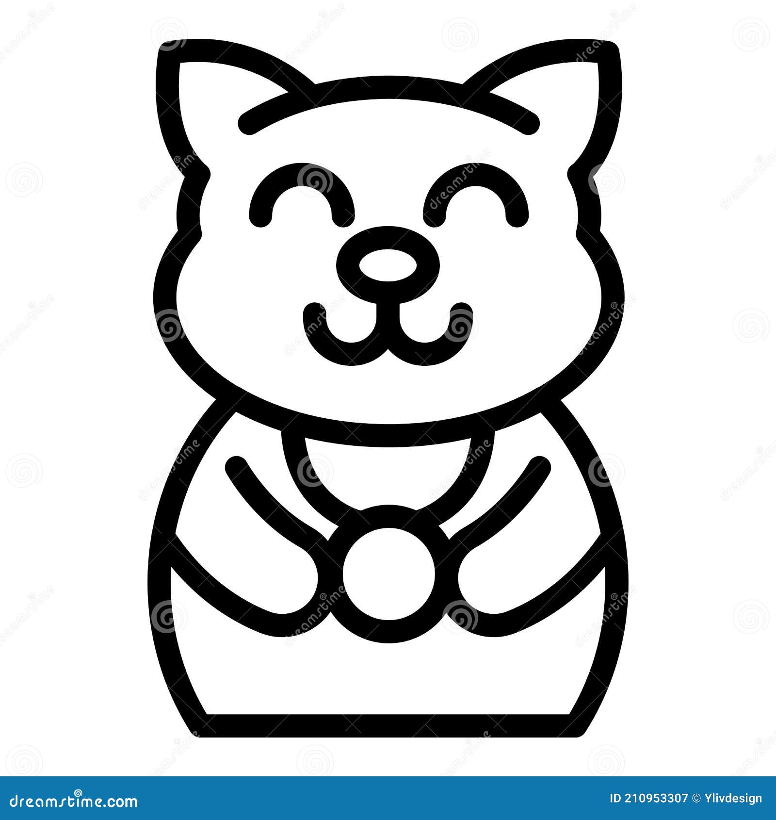 Lucky Cat Outline Stock Illustrations – 229 Lucky Cat Outline Stock ...