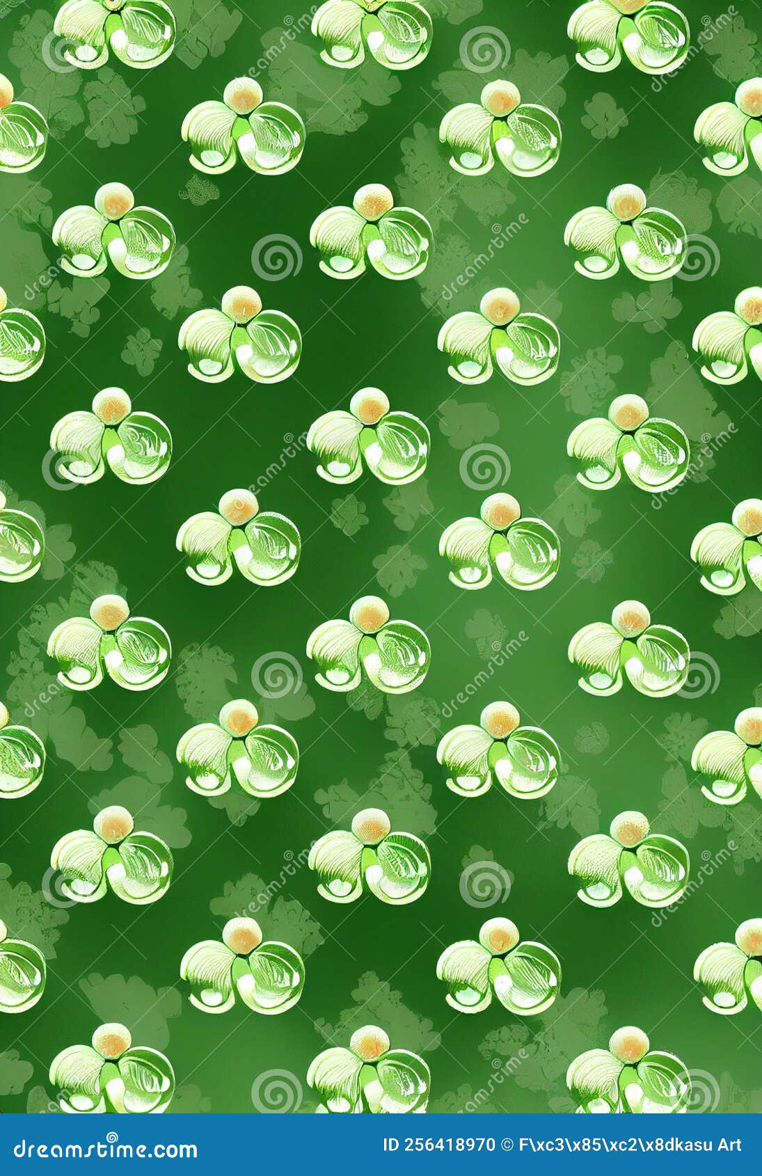 Lucky Charm Background of 3D Render, Suitable for a Mobile Screen ...