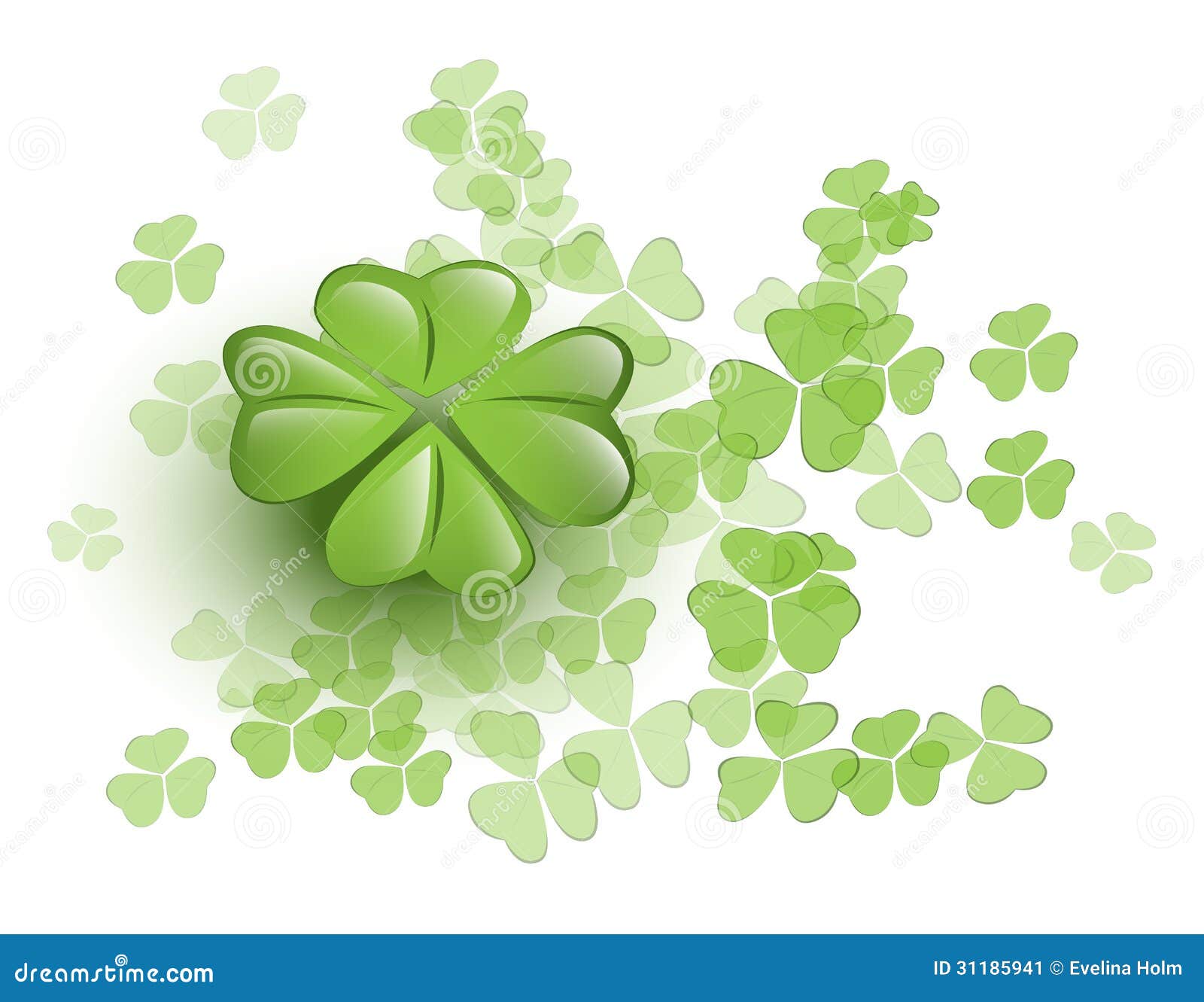 Lucky clover stock vector. Illustration of clover, four - 31185941