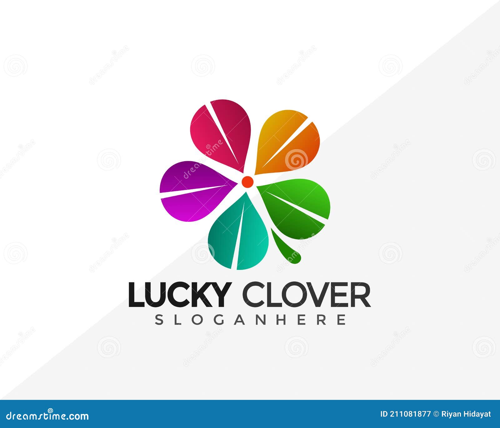 Lucky Clover Leaf Logo Design. Creative Idea Logos Designs Vector Illustration Template Stock ...