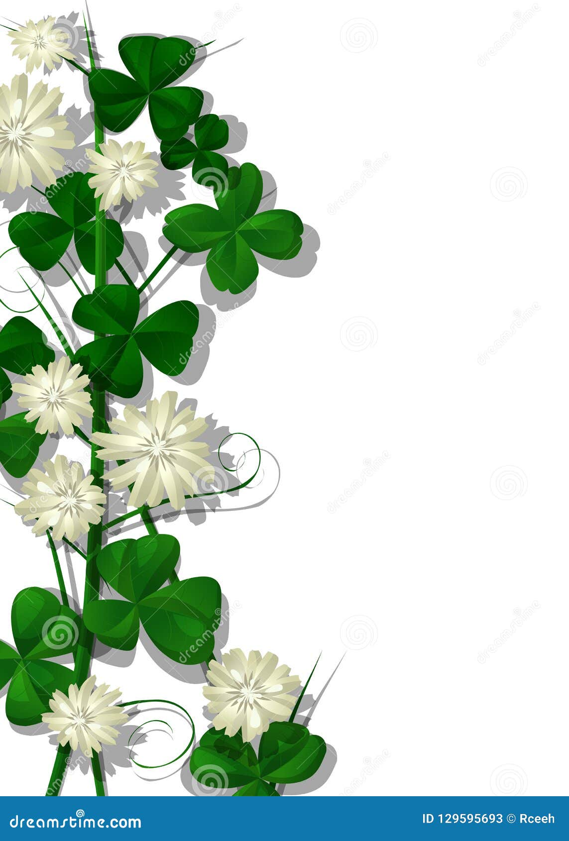 Lucky clover card stock vector. Illustration of card - 129595693