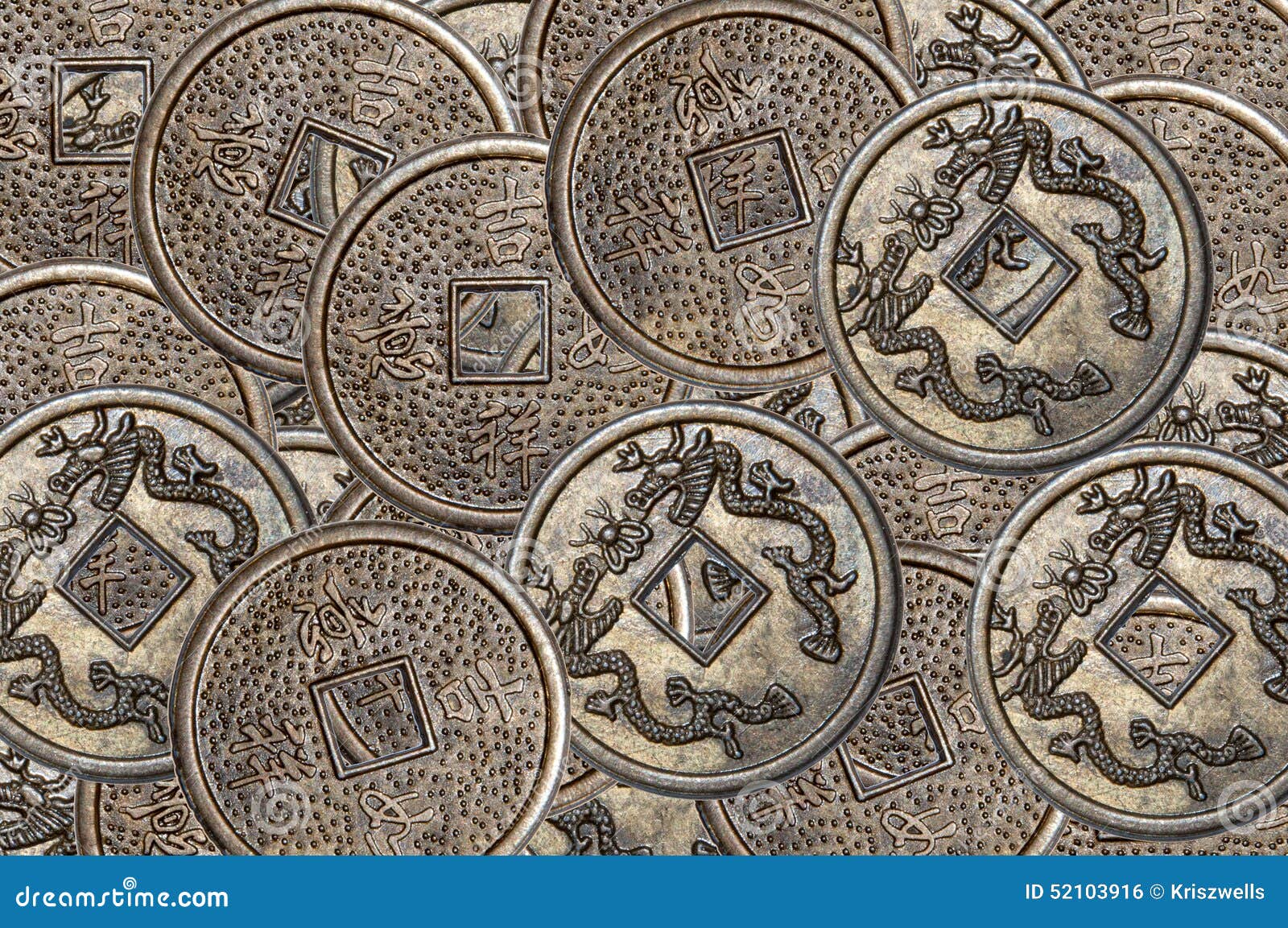 Lucky coins stock photo. Image of coin, background, chinese - 52103916
