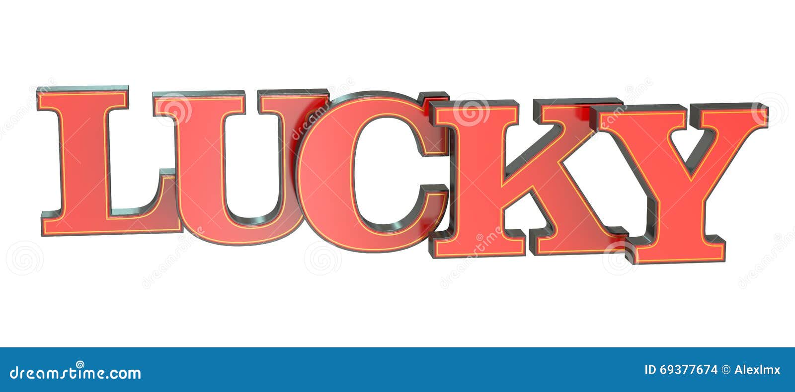 Lucky Concept, 3D Rendering Stock Illustration - Illustration of ...