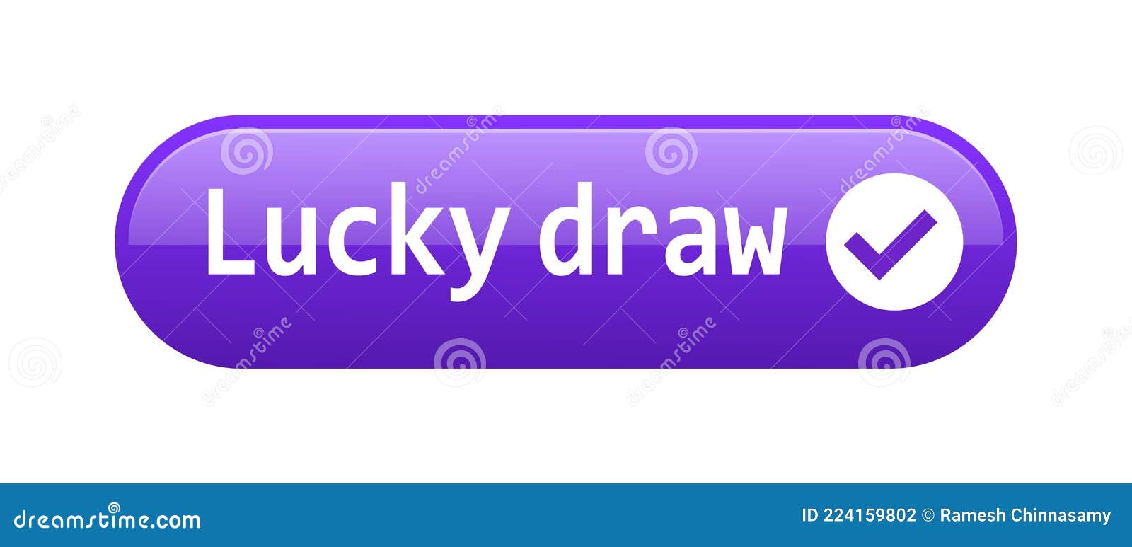 Lucky draw button stock vector. Illustration of computer - 224159802
