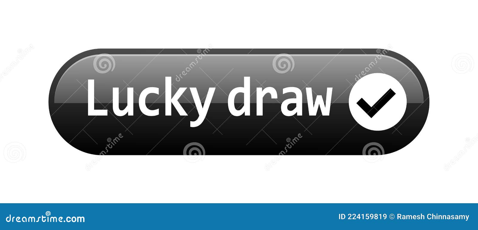 Lucky draw button stock vector. Illustration of advertisement - 224159819