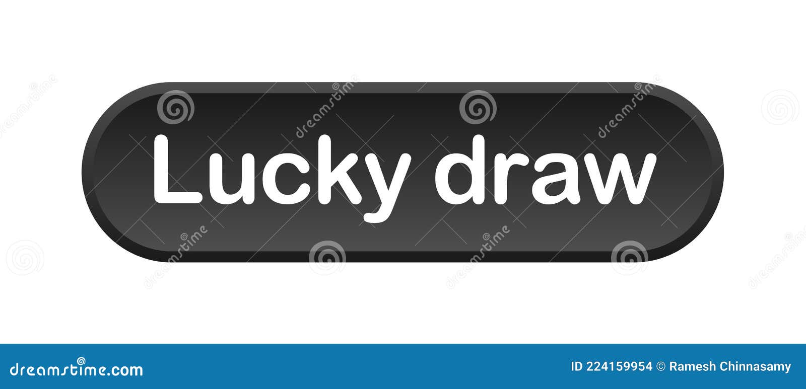 Lucky draw button stock vector. Illustration of draw - 224159954
