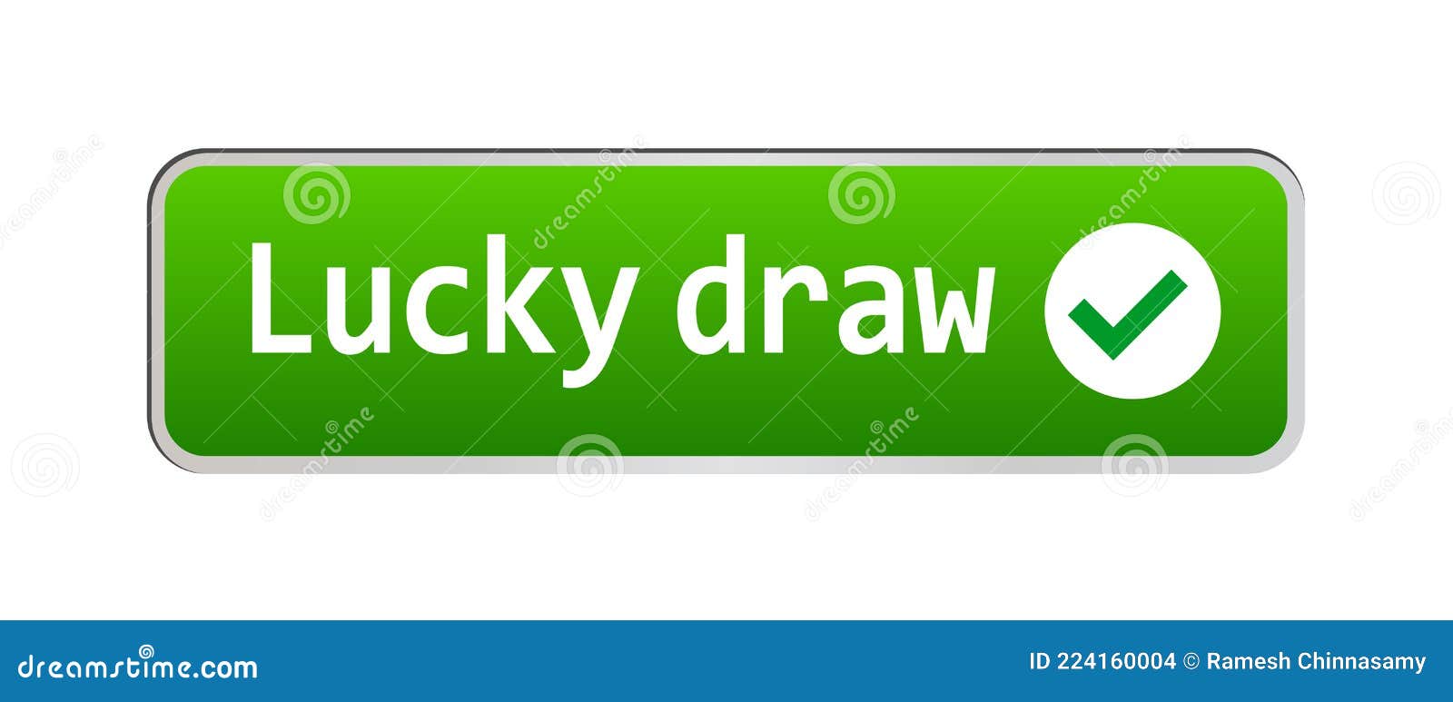 Lucky draw button stock vector. Illustration of cost - 224160004