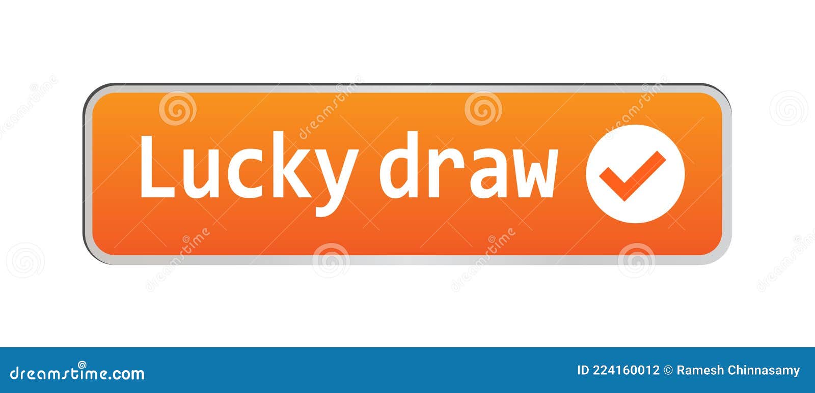 Lucky draw button stock vector. Illustration of enter - 224160012