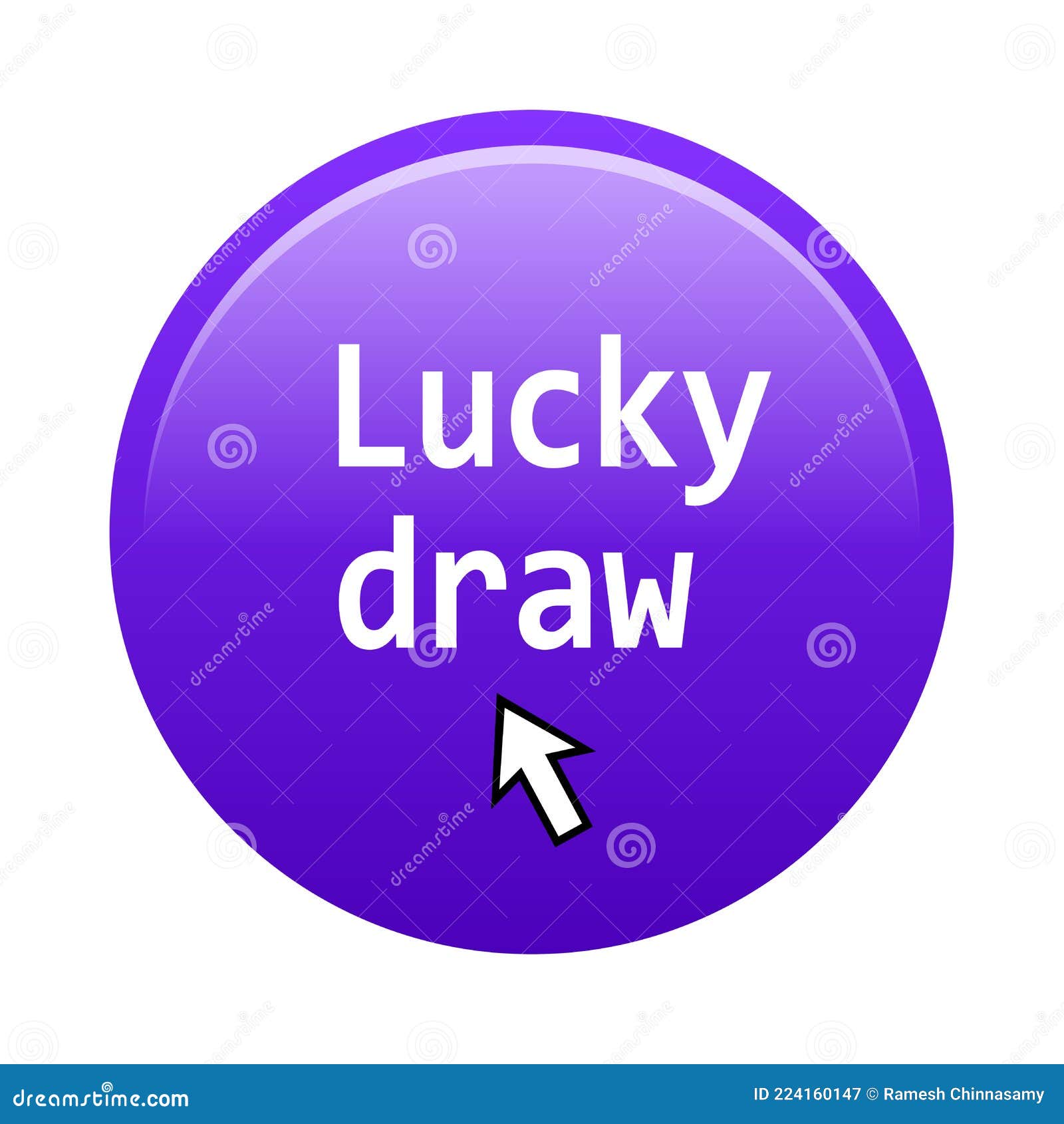 Lucky draw button stock vector. Illustration of commerce - 224160147
