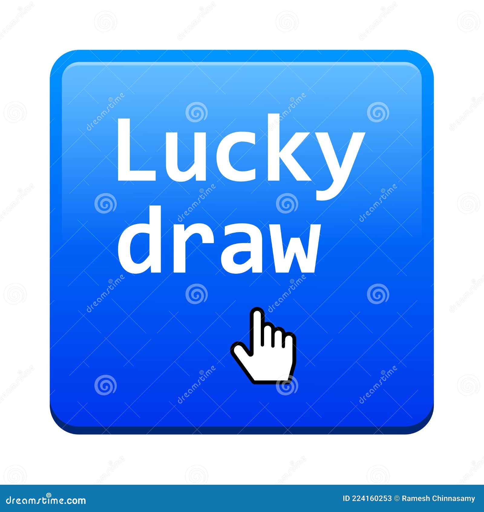 Lucky draw button stock vector. Illustration of customer - 224160253
