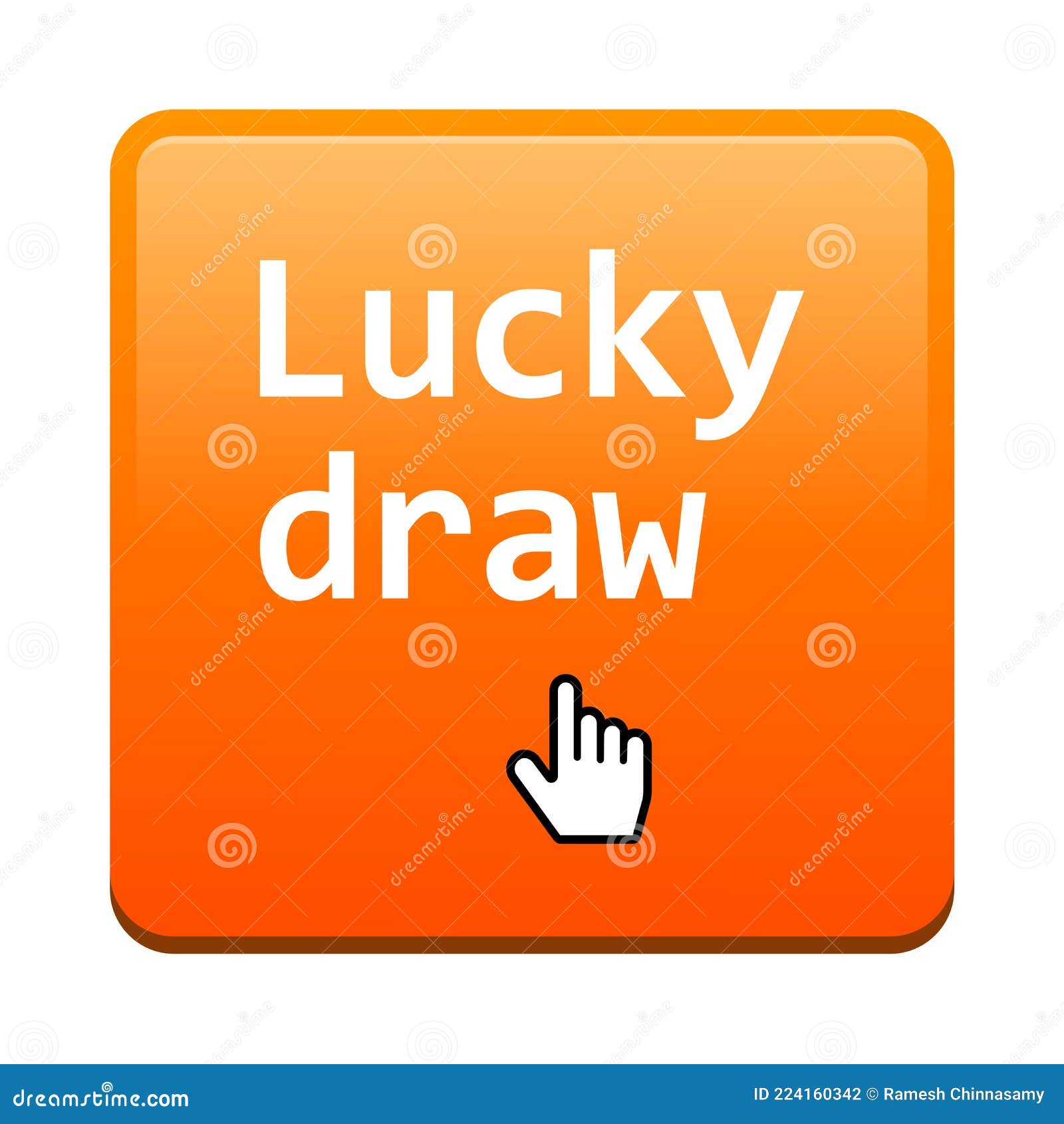 Lucky draw button stock vector. Illustration of expense - 224160342