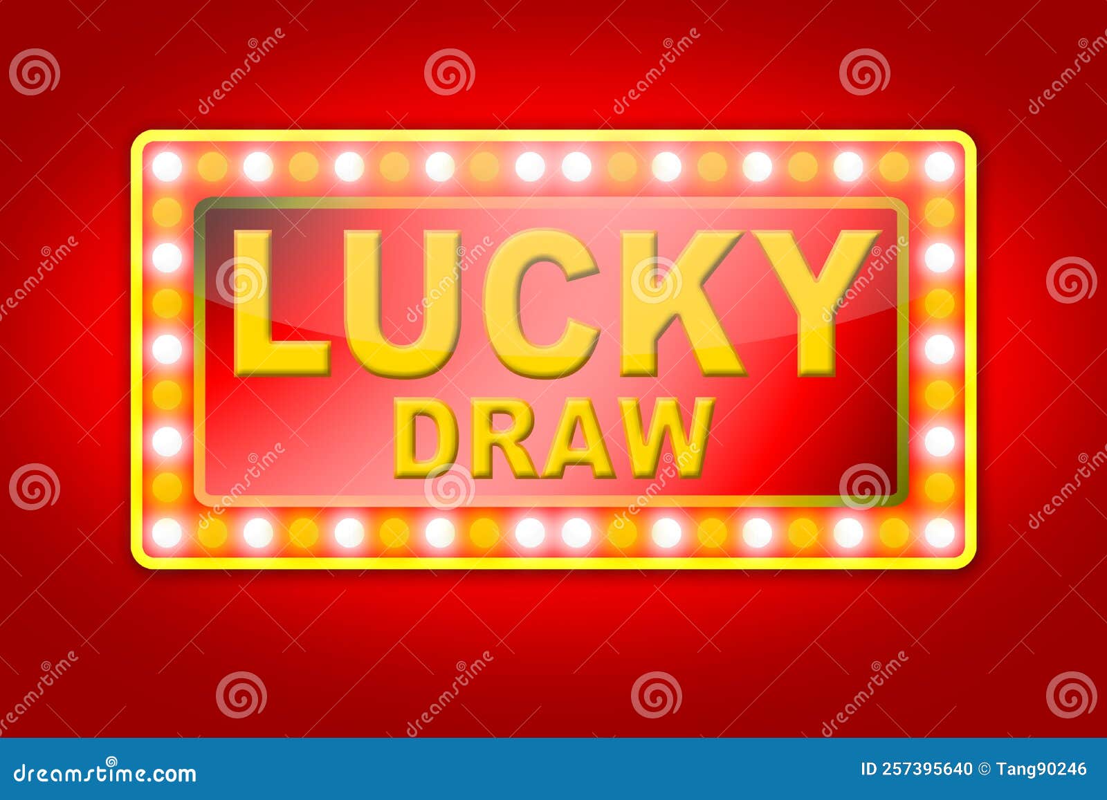 Lucky Draw Typographic on Glowing Banner Stock Illustration ...