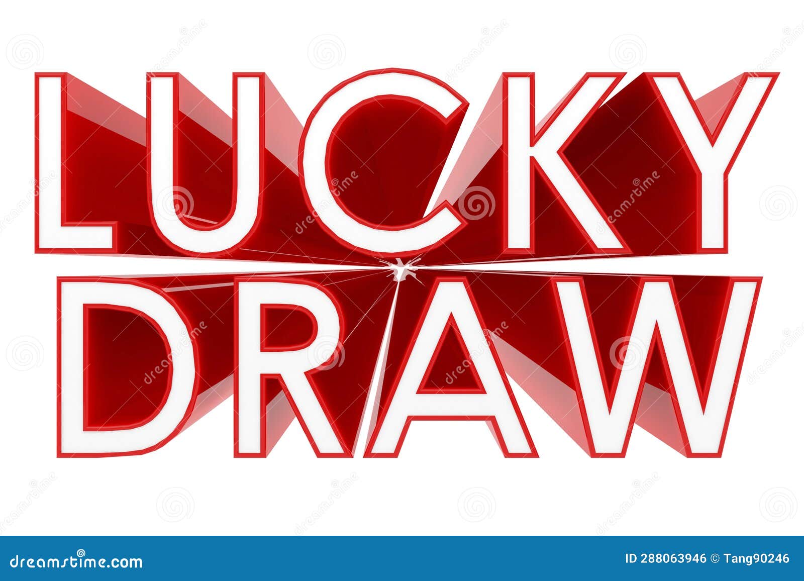 Lucky draw word in red stock illustration. Illustration of draw - 288063946
