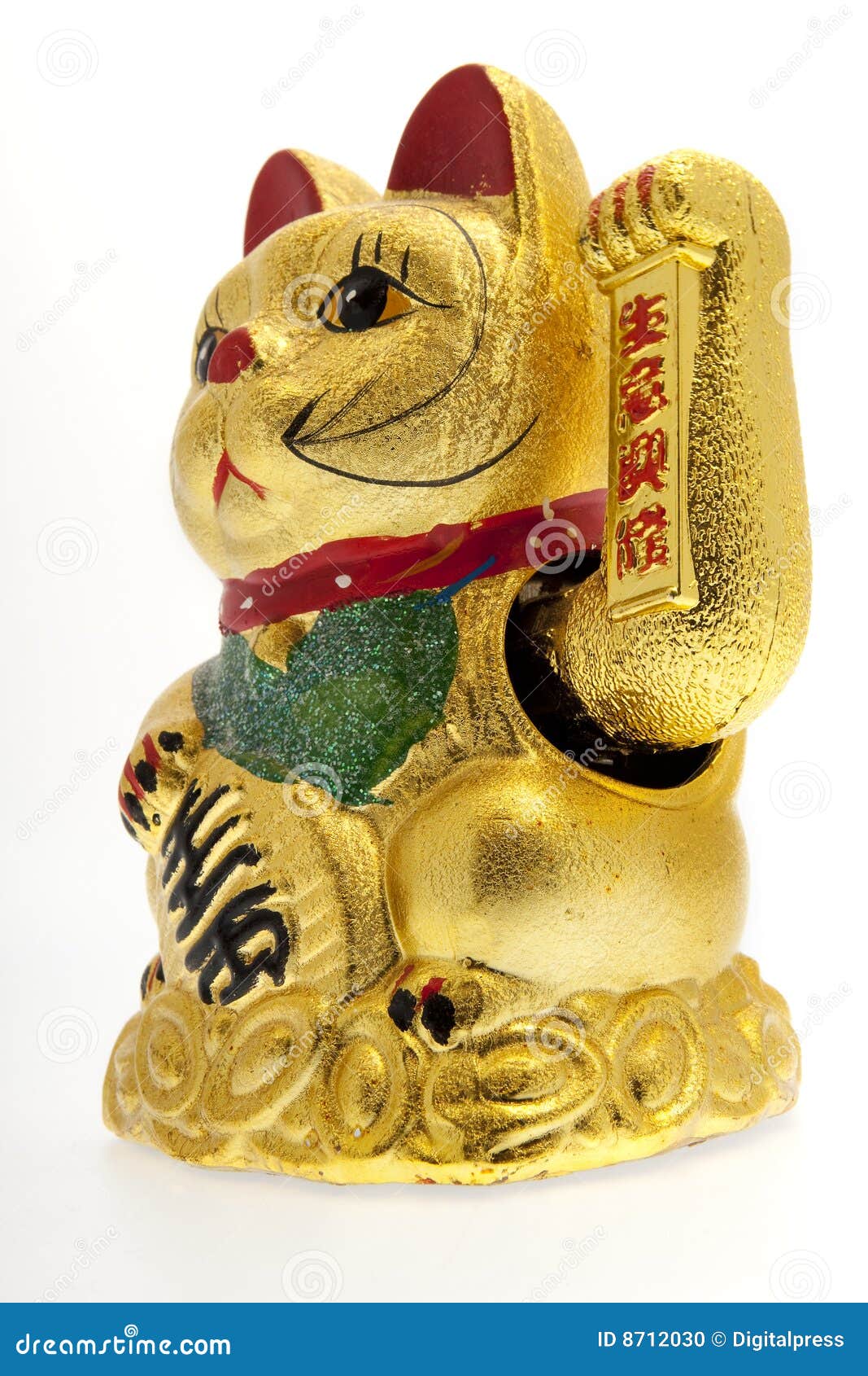 Lucky golden Cat stock photo. Image of waving, asia, golden - 8712030