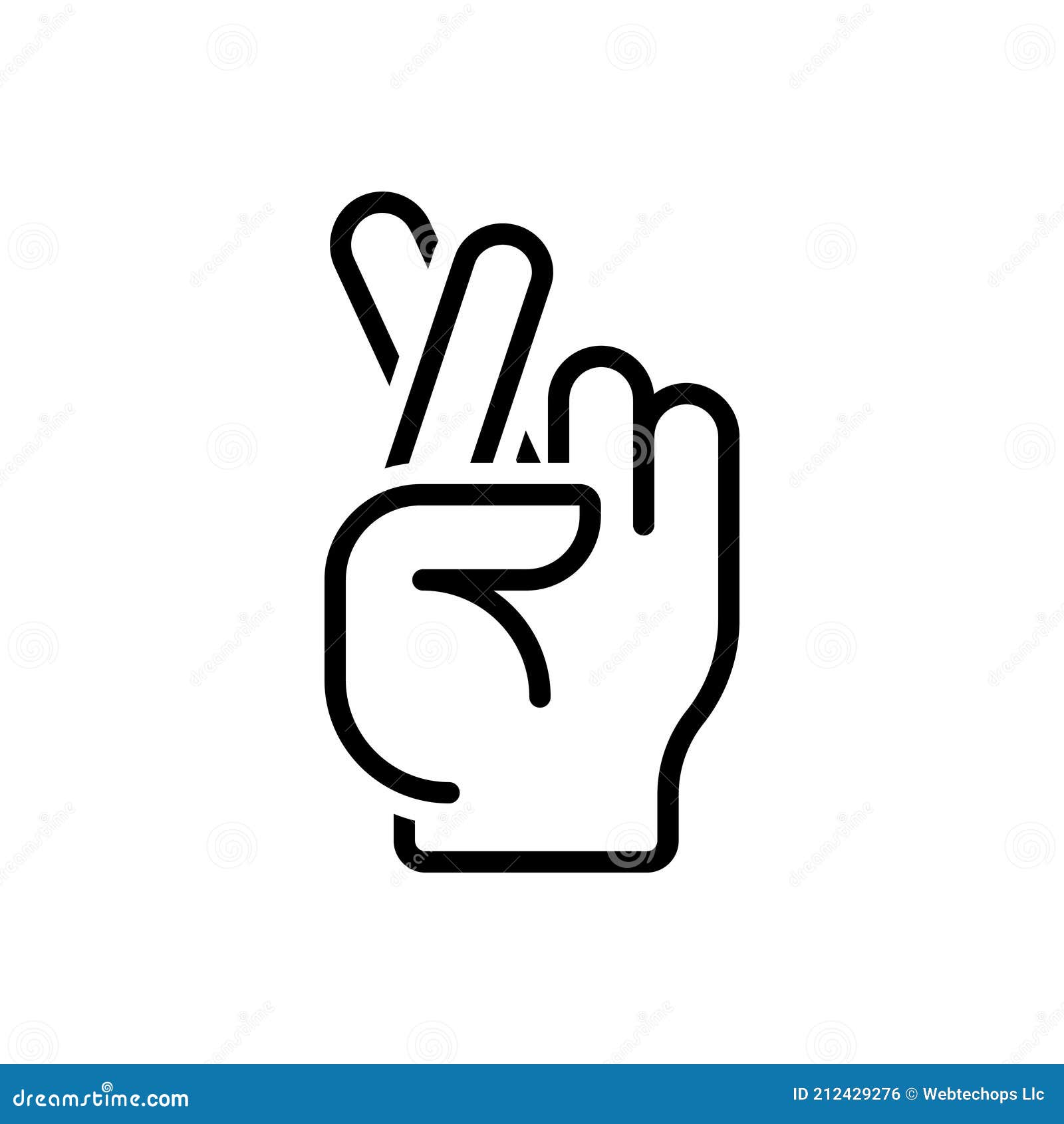 Black Line Icon for Lucky, Fortunate and Falsehood Stock Vector ...