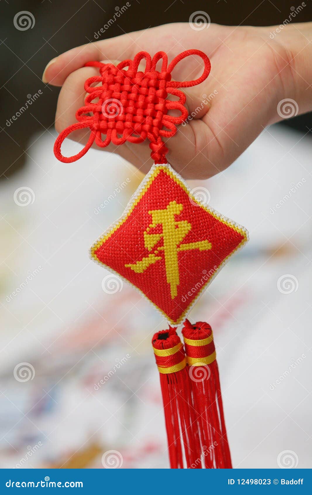 Lucky knot stock image. Image of isolated, good, cultural - 12498023