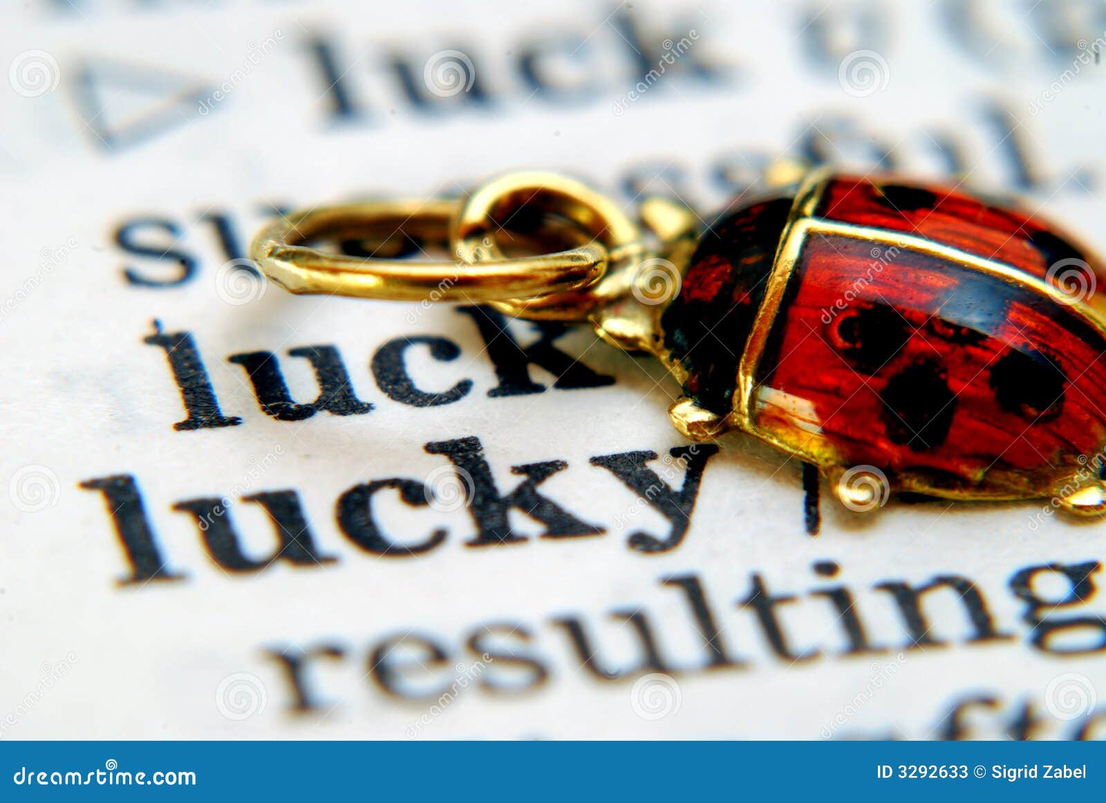Lucky Ladybug stock image. Image of defined, spotted, gold - 3292633