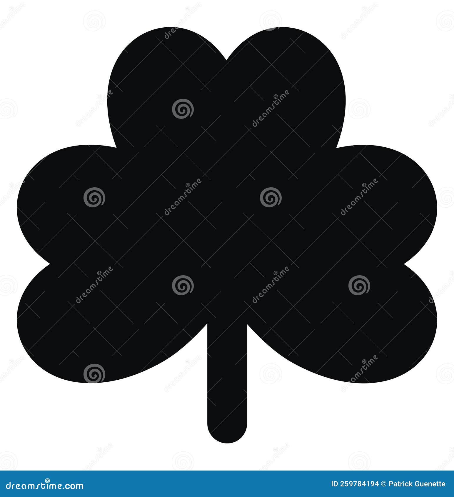 Lucky leaf, icon stock vector. Illustration of plant - 259784194