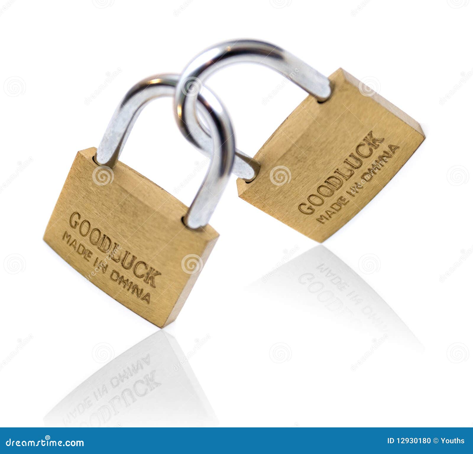 Lucky Locks Isolated on White Background Stock Photo - Image of idea ...