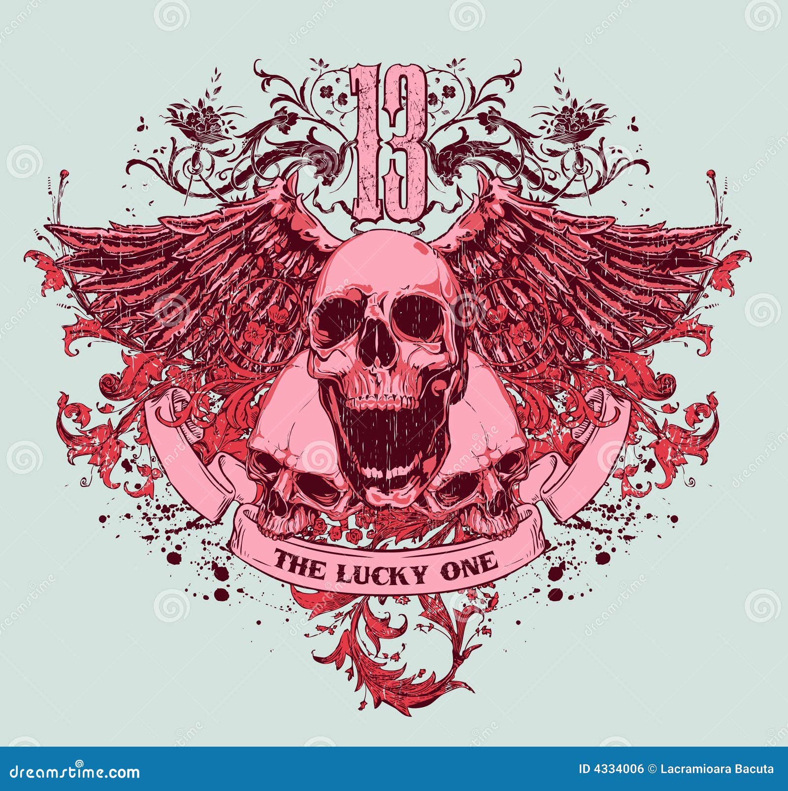 The Lucky One 13 stock vector. Illustration of colorful - 4334006