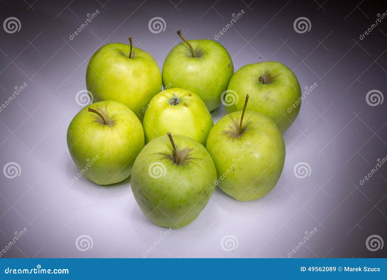 Lucky seven green apples stock image. Image of seven - 49562089