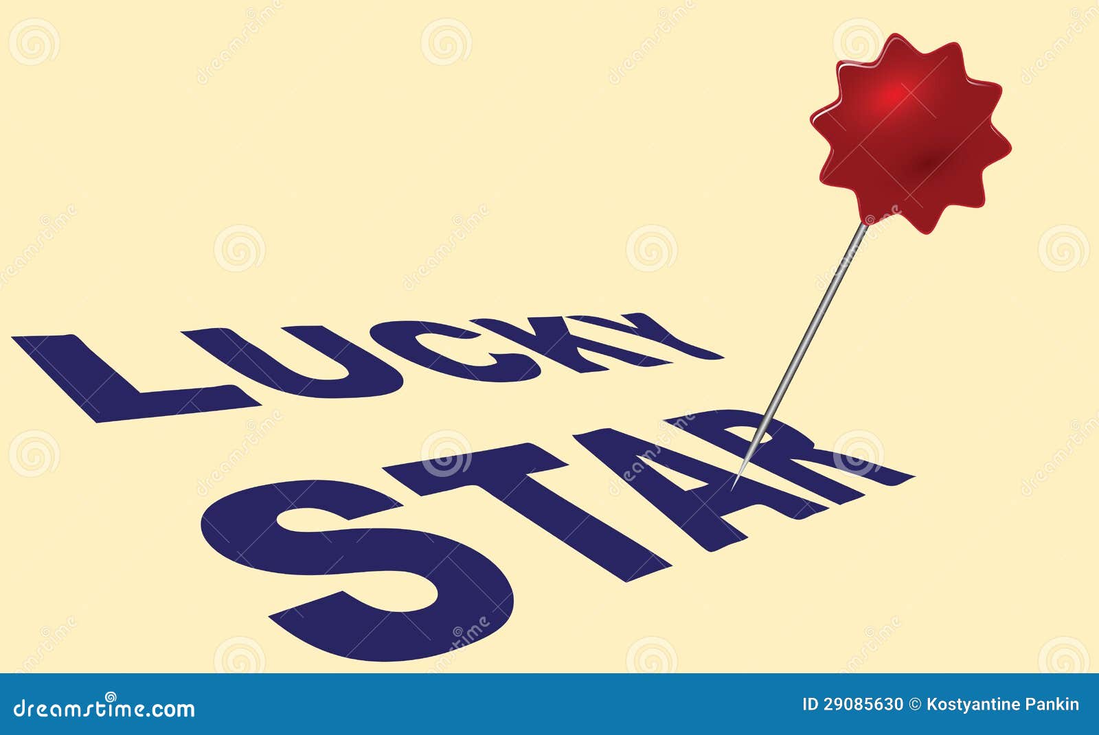 Lucky Star stock vector. Illustration of drawing, accessories - 29085630
