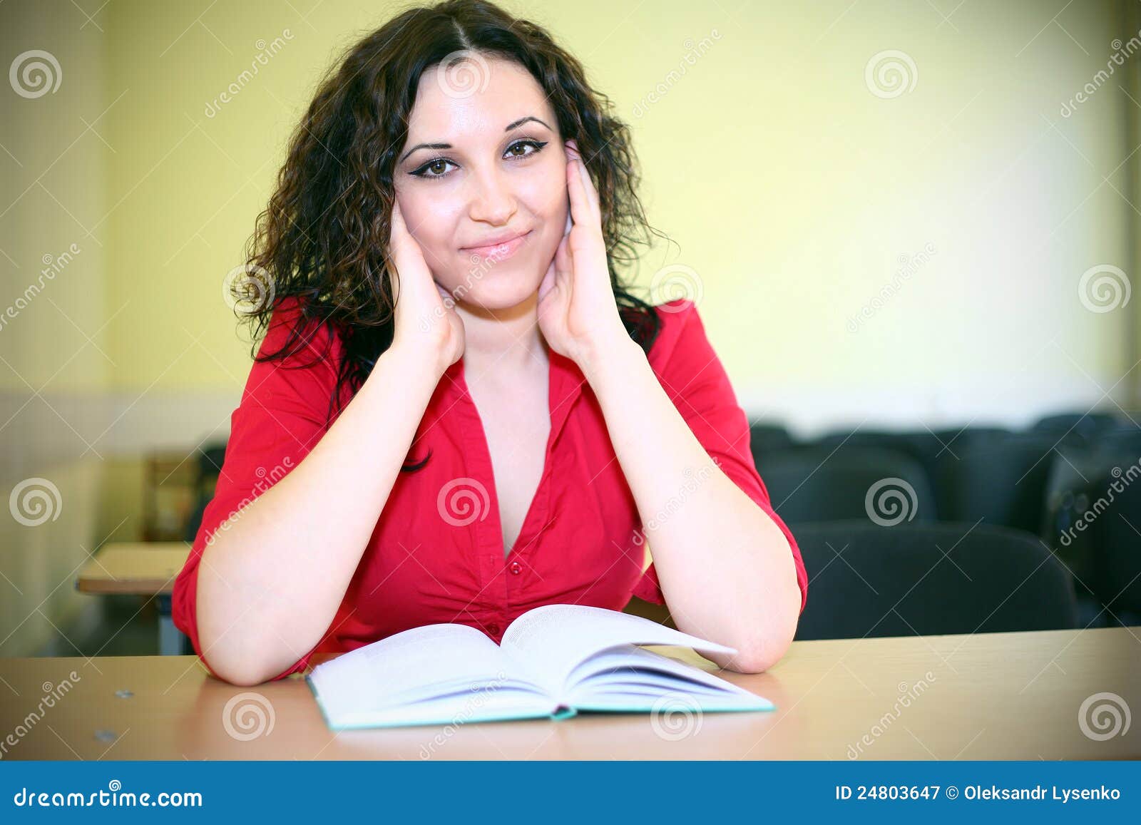 Lucky student stock image. Image of woman, exam, education - 24803647