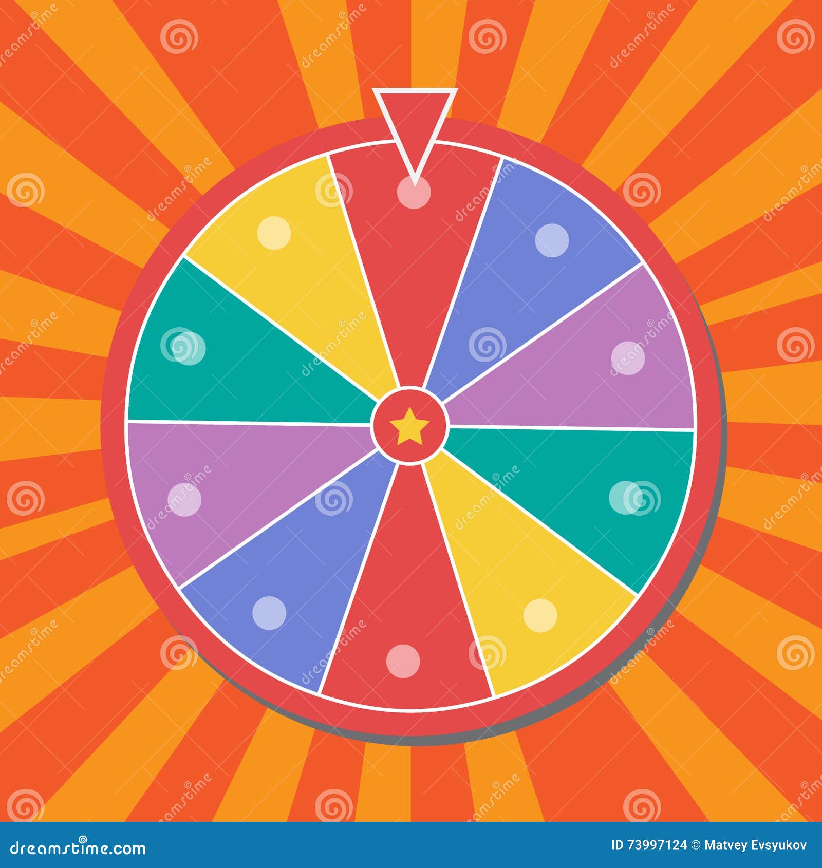 Lucky Wheel, Close Up, Illustration Stock Illustration - Illustration ...