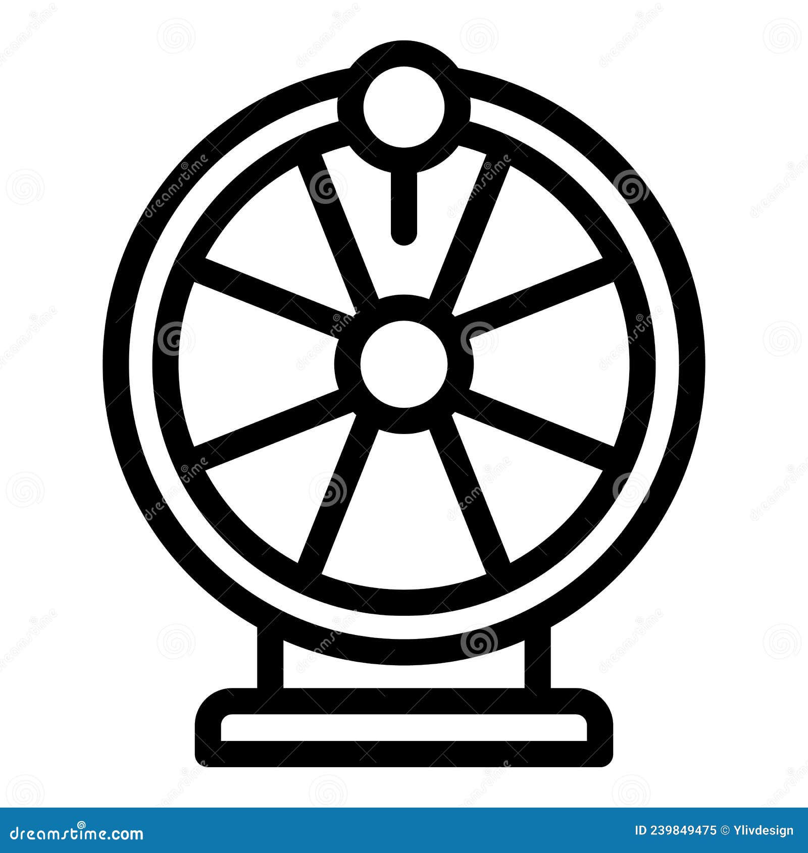 Lucky Wheel Icon Outline Vector. Draw Lottery Stock Vector ...