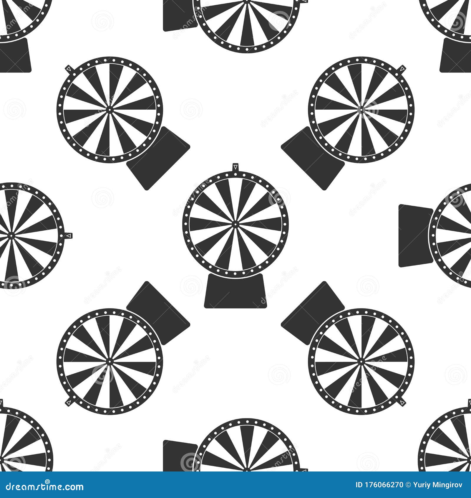 Lucky Wheel Icon Seamless Pattern Stock Vector - Illustration of number ...