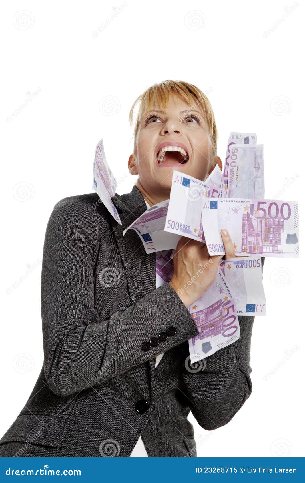 Lucky winner stock image. Image of notes, happy, businesswoman - 23268715